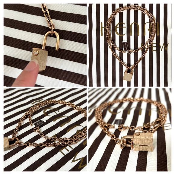 henri bendel | Jewelry | Htf Henri Bendel Lock Necklace | Poshmark